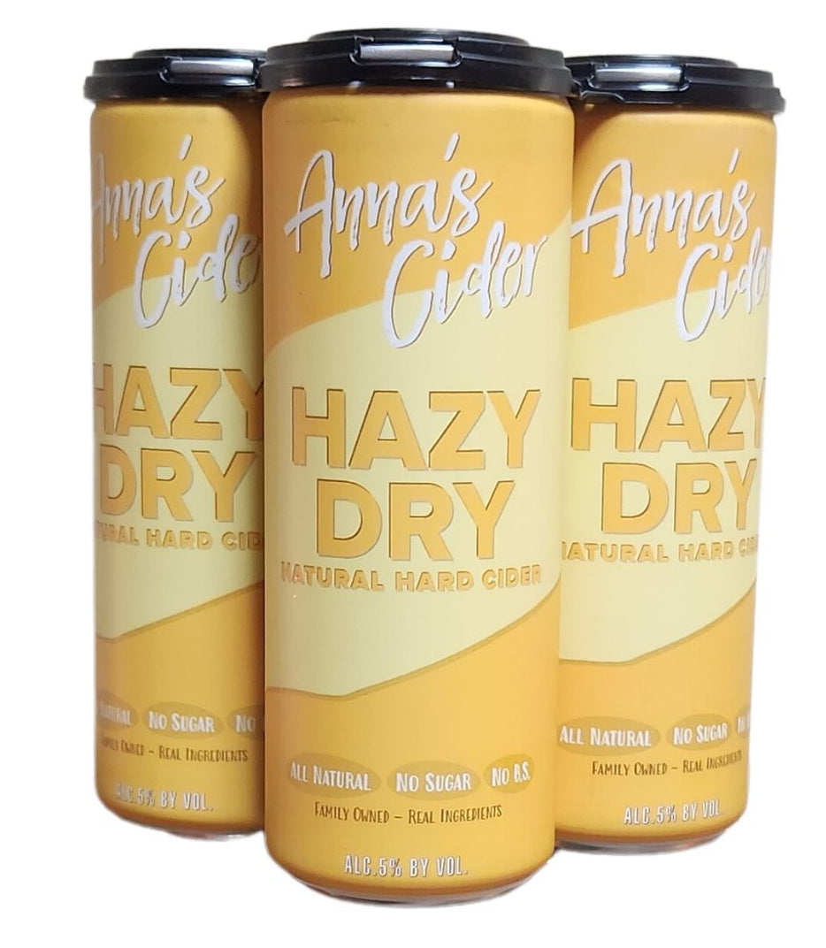 Hazy Dry Cider / 12oz / 4 pack – Anna's Cider